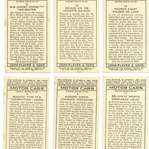 50 MOTOR CAR Trade Cards. Circa 1930, Vintage - Etsy