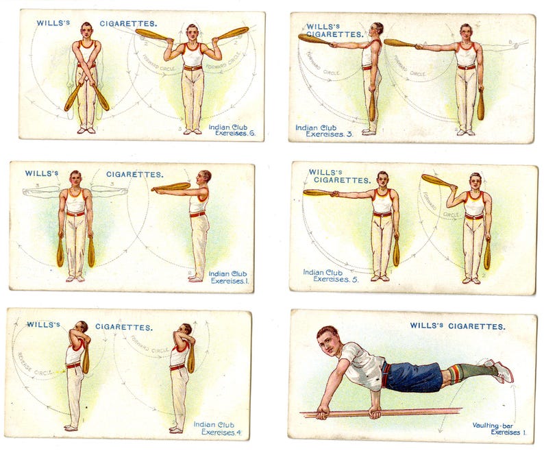 PHYSICAL CULTURE Trade Cards. Complete Set of 50. Circa 1920, Vintage ...