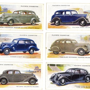 50 MOTOR CAR Trade Cards. Circa 1930, Vintage - Etsy
