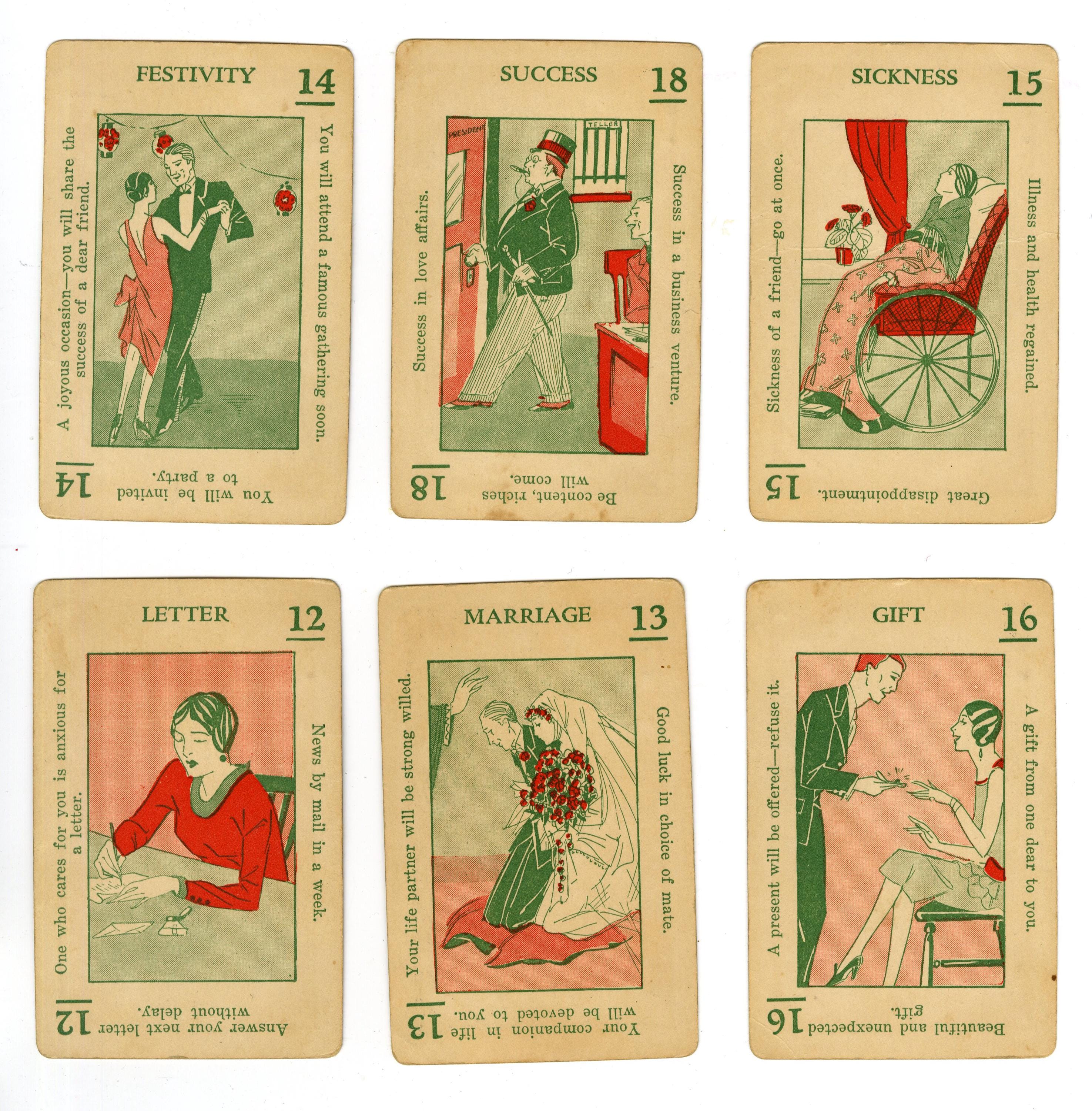 FORTUNE TELLING CARDS. Circa 1930, Original & Vintage - Etsy
