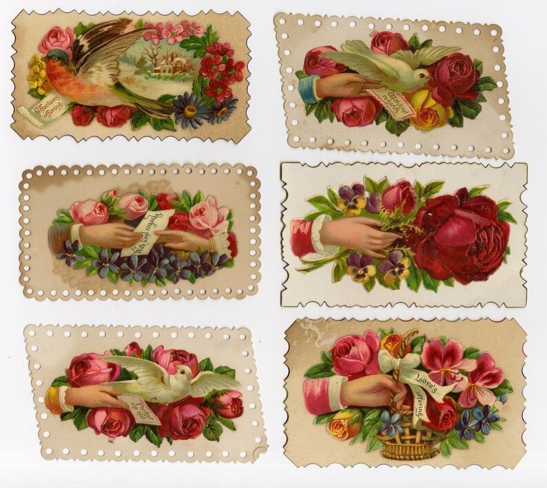 6 VICTORIAN CALLING CARDS, Vintage - Etsy