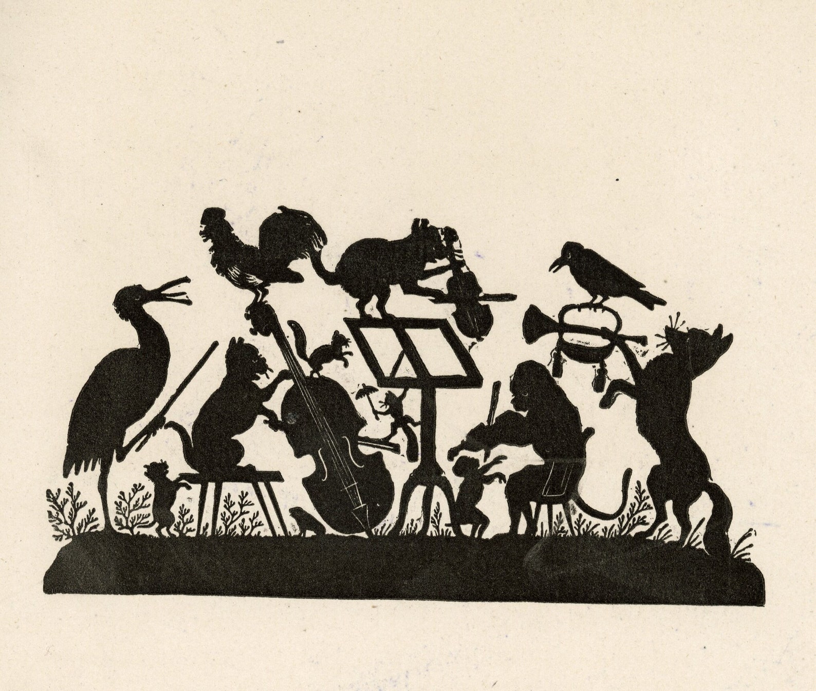 BOOK of SILHOUETTES, With Rhymes. Dated 1879. Titled "frolics With ...