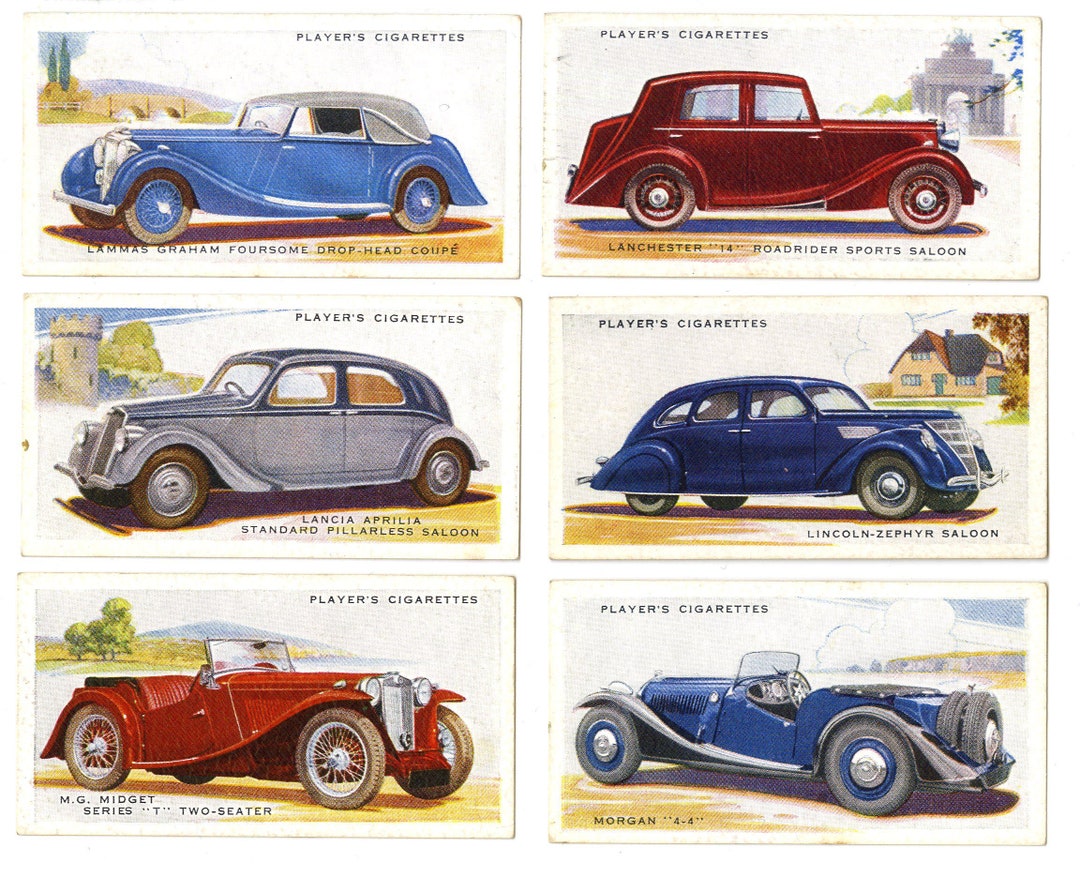 50 MOTOR CAR Trade Cards. Circa 1930, Vintage - Etsy
