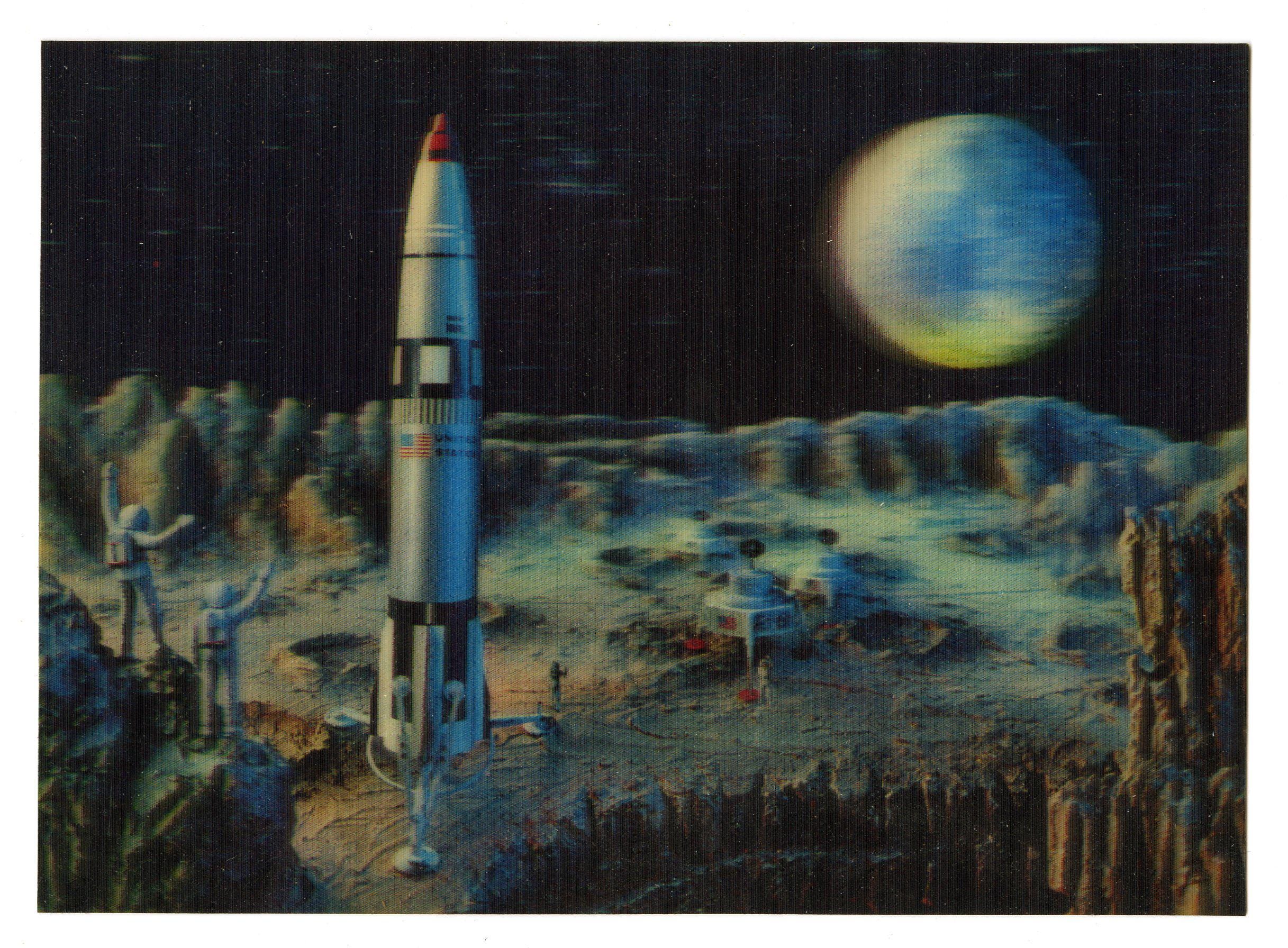 THREE 3-D OUTER SPACE Postcards. Circa 1960, Vintage - Etsy
