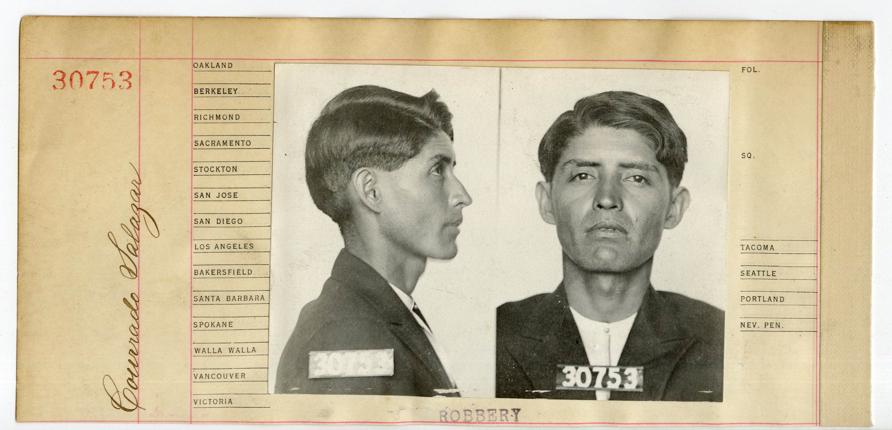 MUGSHOT With 2 Sides and 2 People. Circa 1920, Vintage. - Etsy