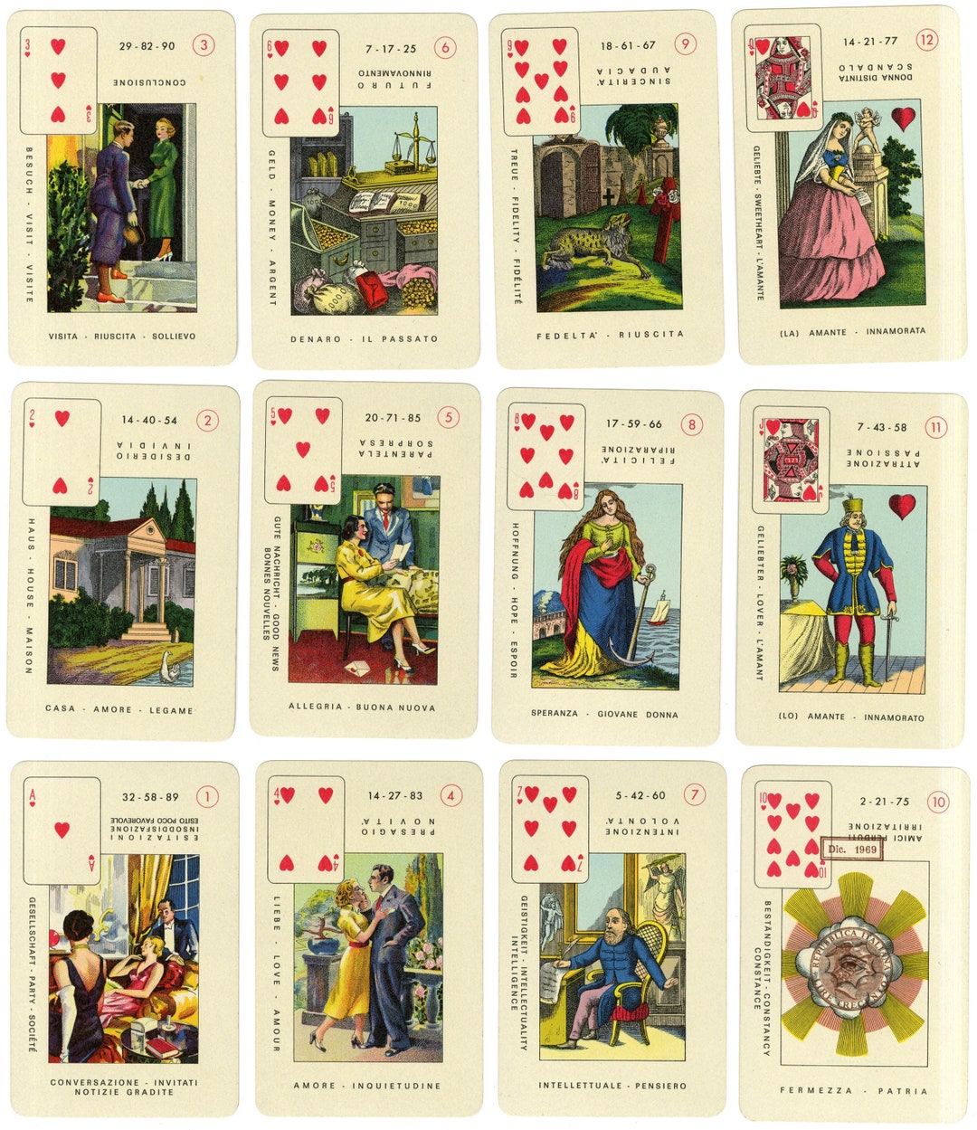 FORTUNE TELLING CARDS. Circa 1950's, Original & Vintage - Etsy