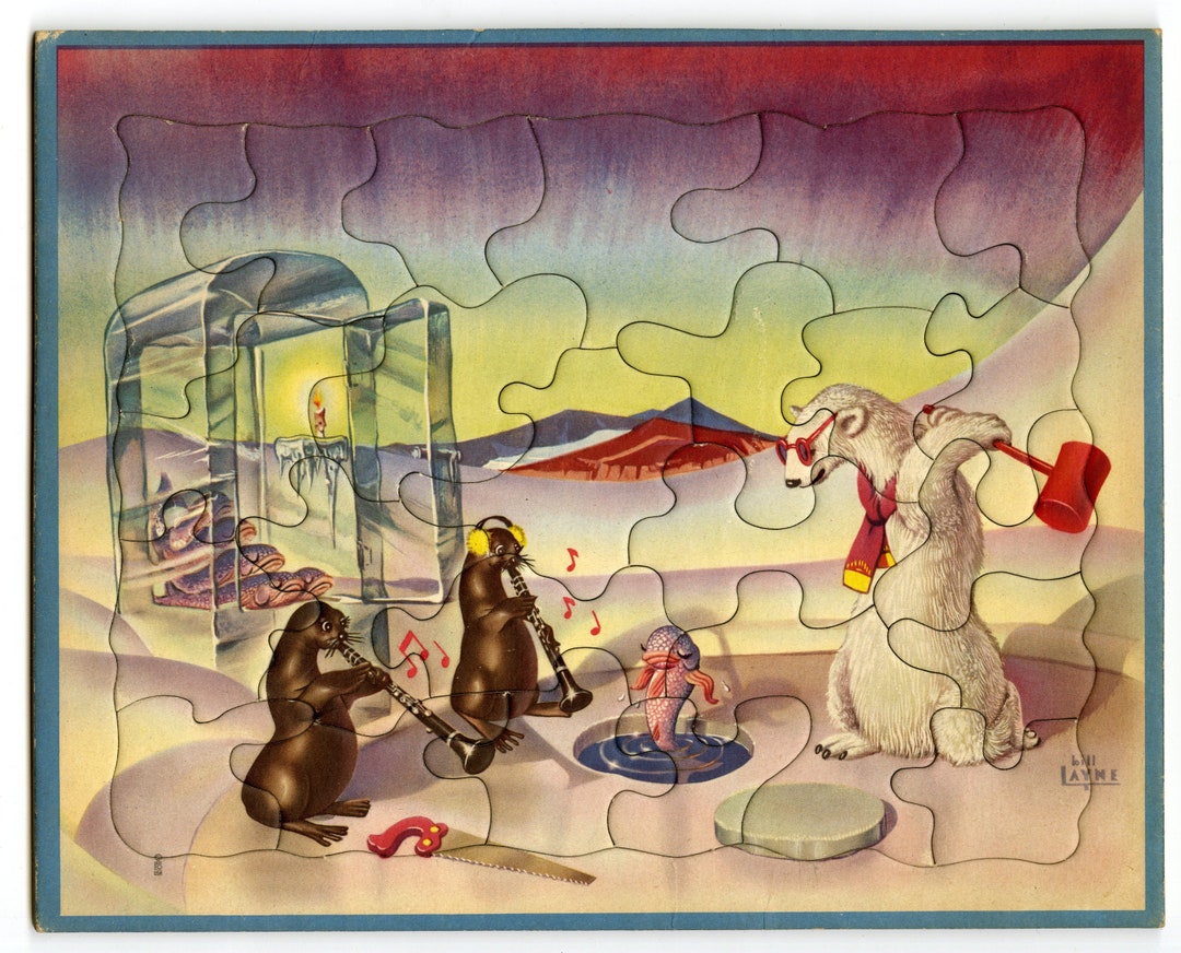 4 JIGSAW PUZZLES Set. Circa 1940, Vintage - Etsy