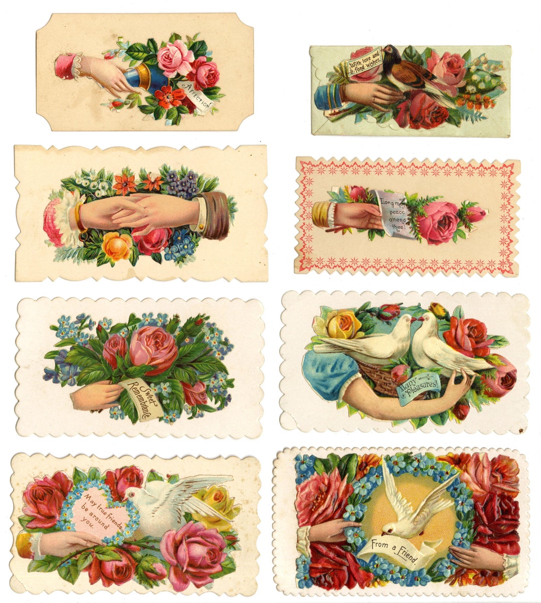 8 VICTORIAN CALLING CARDS. Circa 1900, Original and Antique - Etsy