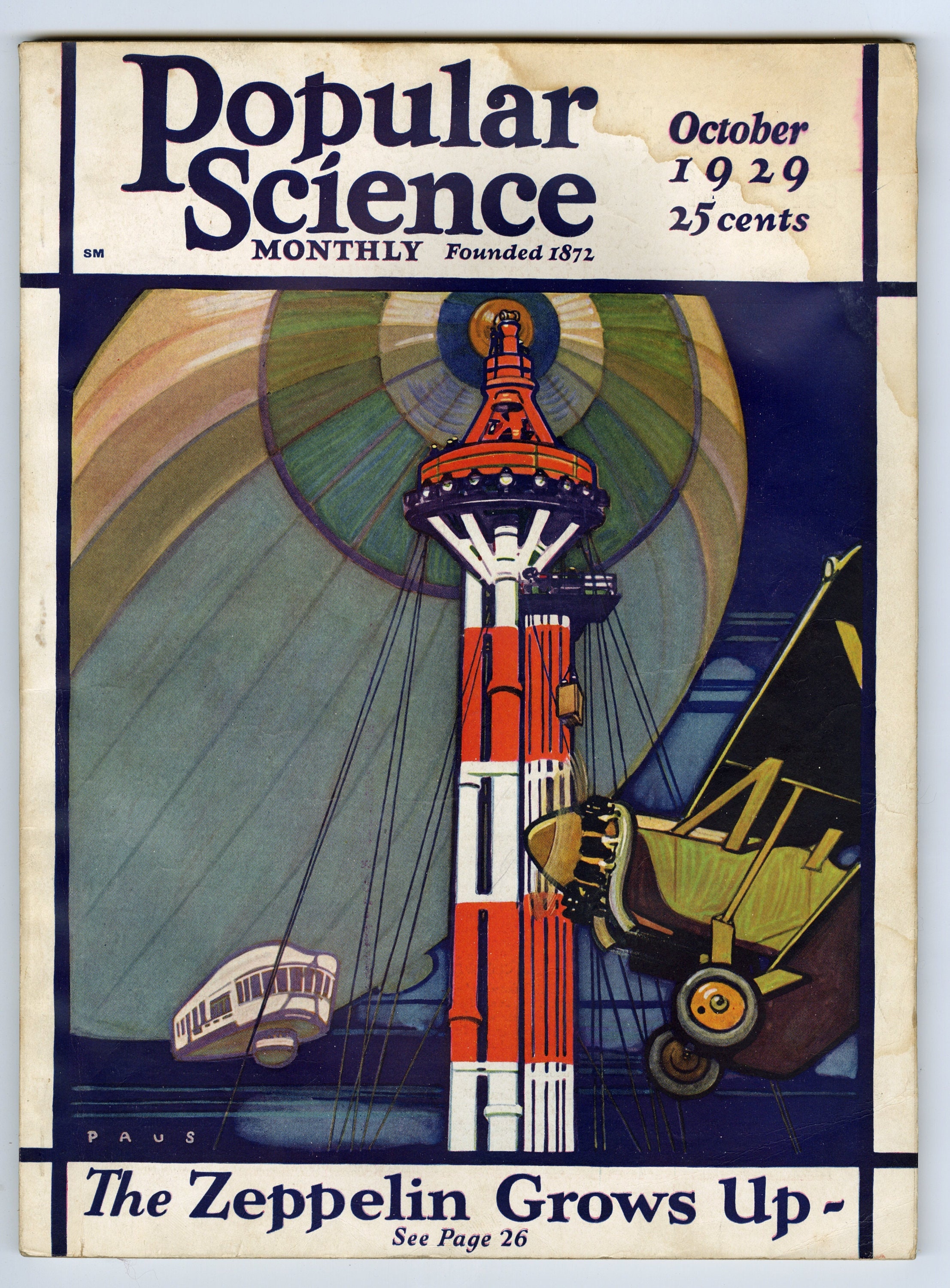 POPULAR SCIENCE MAGAZINE, Blimp, Circa 1929. Vintage. - Etsy