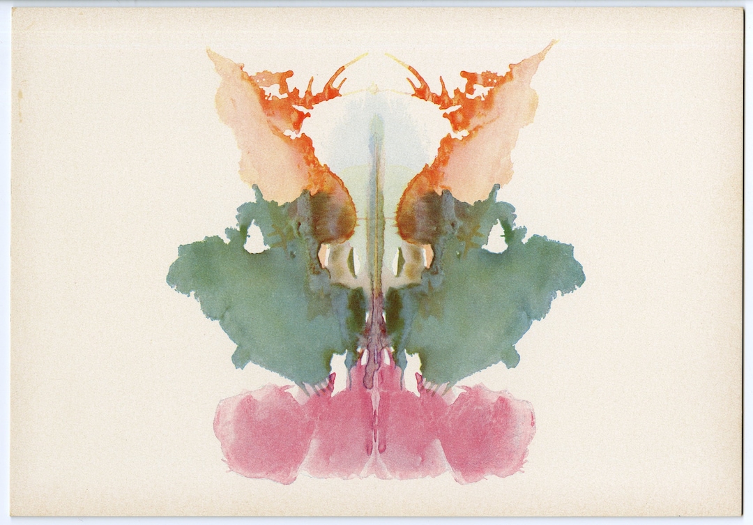 RORSCHACH TEST CARD. Circa 1940, Original & Vintage. - Etsy