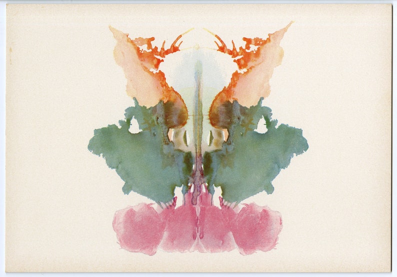 RORSCHACH TEST CARD. Circa 1940, Original & Vintage. - Etsy