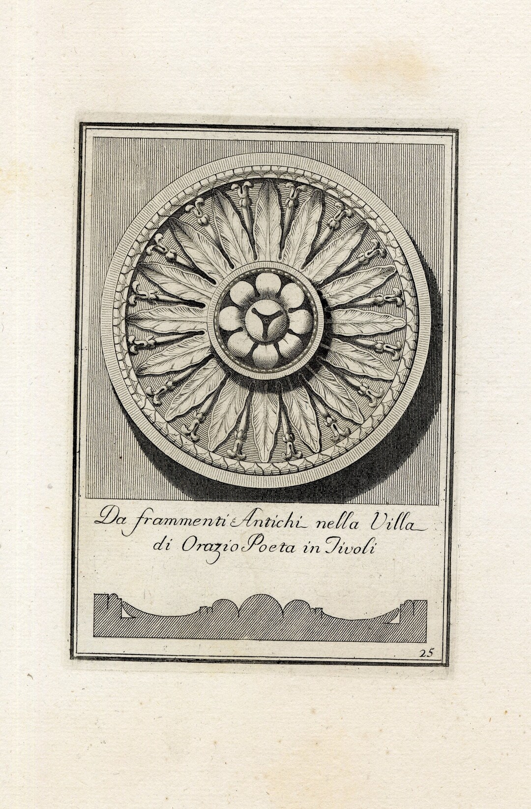 RARE ARCHITECTURAL ROSETTE. Circa 1780 (correct). Original & Vintage ...