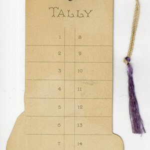BRIDGE TALLY CARD. Circa 1930, Vintage - Etsy