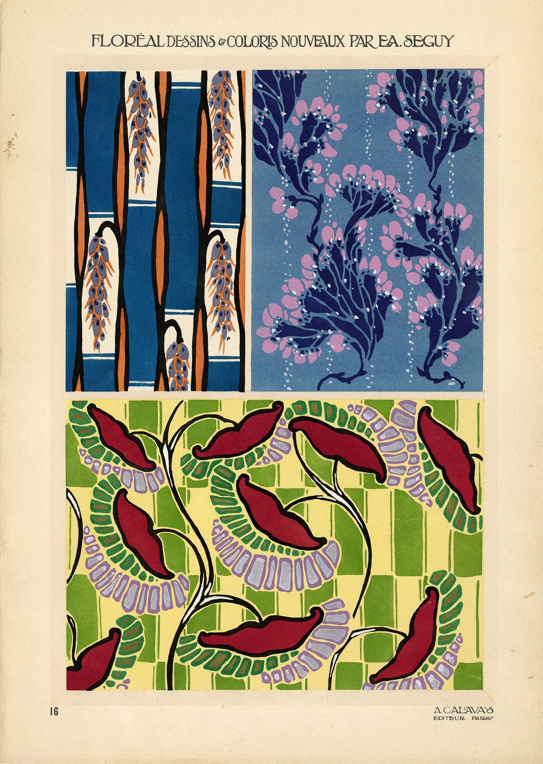 E.A. SÉGUY Pochoir. Series Floréal. Circa 1920 Original and - Etsy