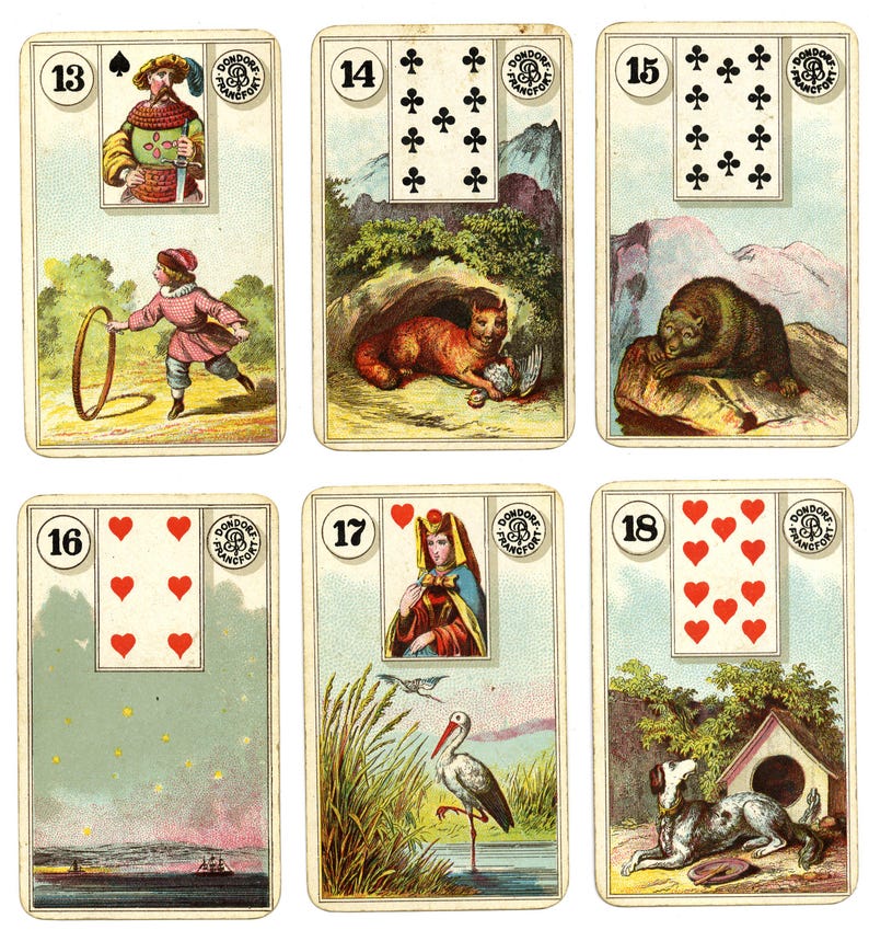 Mlle LENORMAND FORTUNE TELLING Cards. Circa 1900, Original. - Etsy