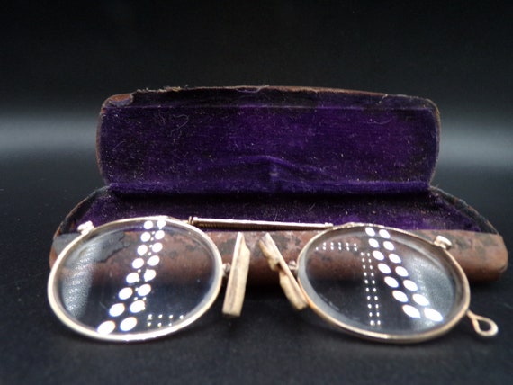 Antique Spectacles With Original Metal Case | Etsy