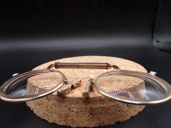 Antique spectacles with original metal case - Gem