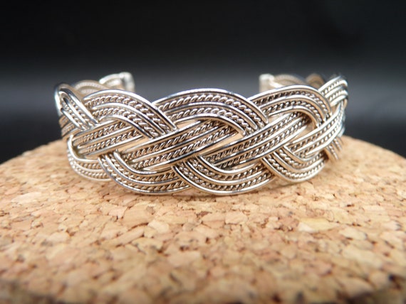 Silver (925) woven bracelet - Gem