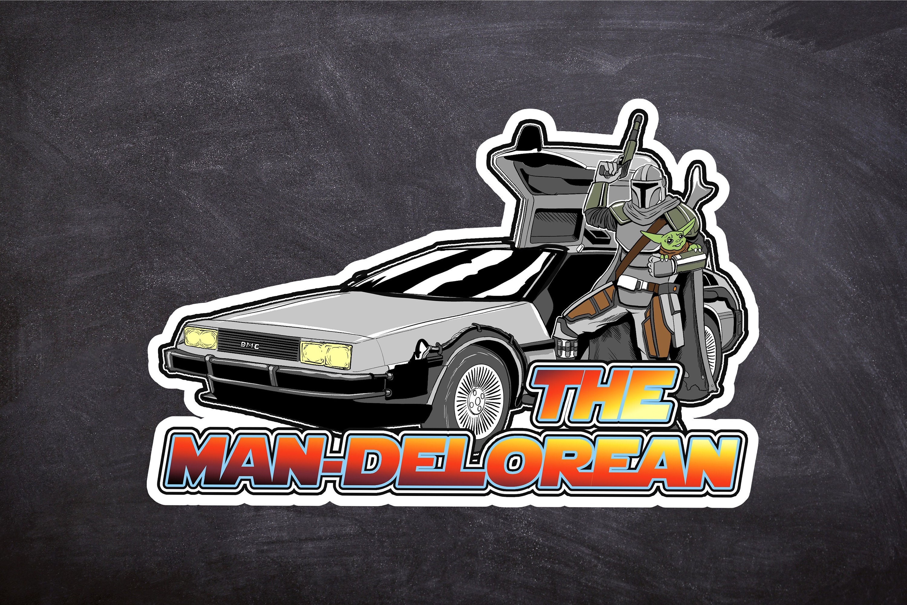 The Man-delorean / Star Wars Sticker / Star Wars Decal / Star - Etsy