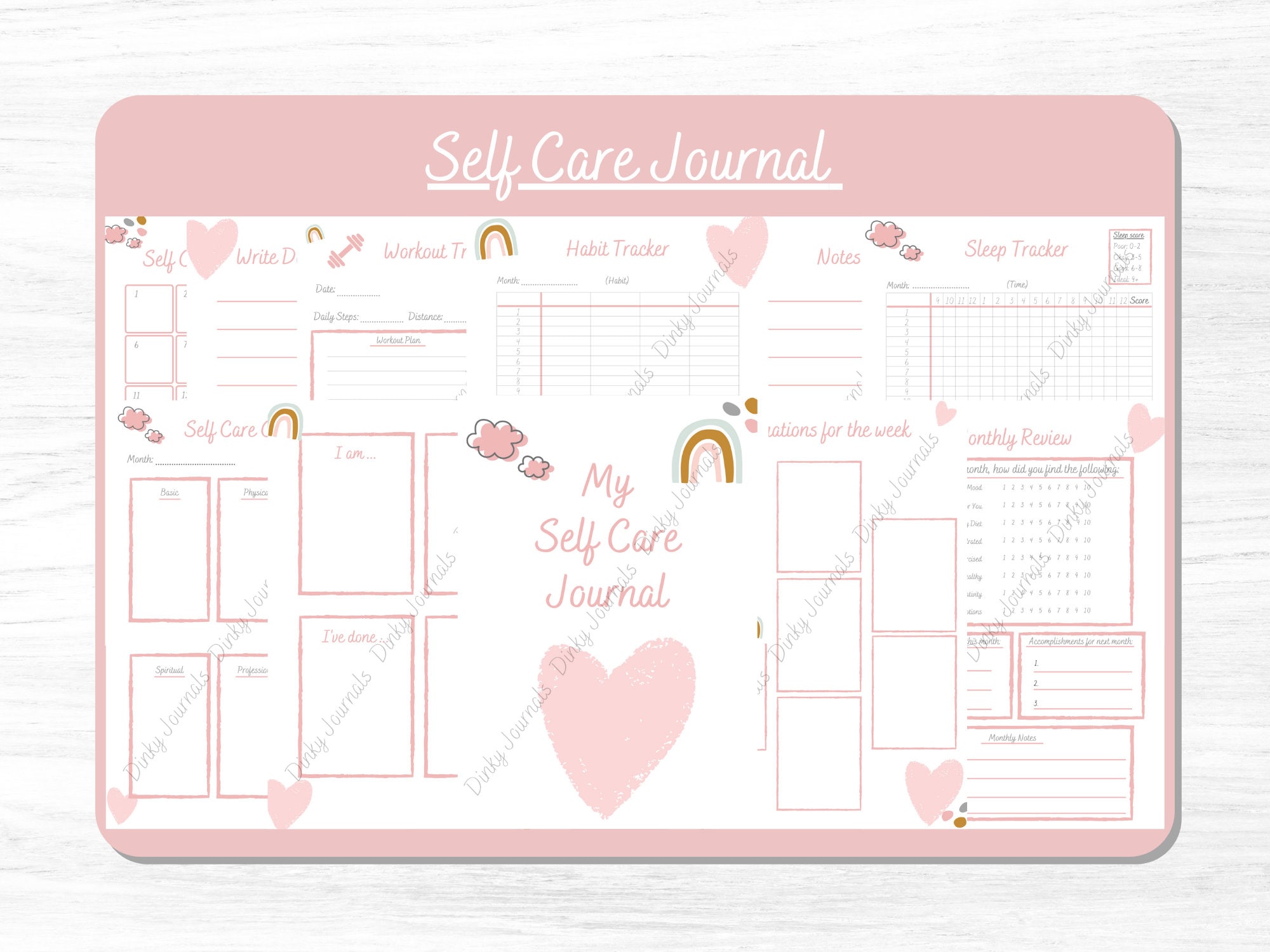 Printable Self Care Journal | Self Care Journal Template | Self Love ...