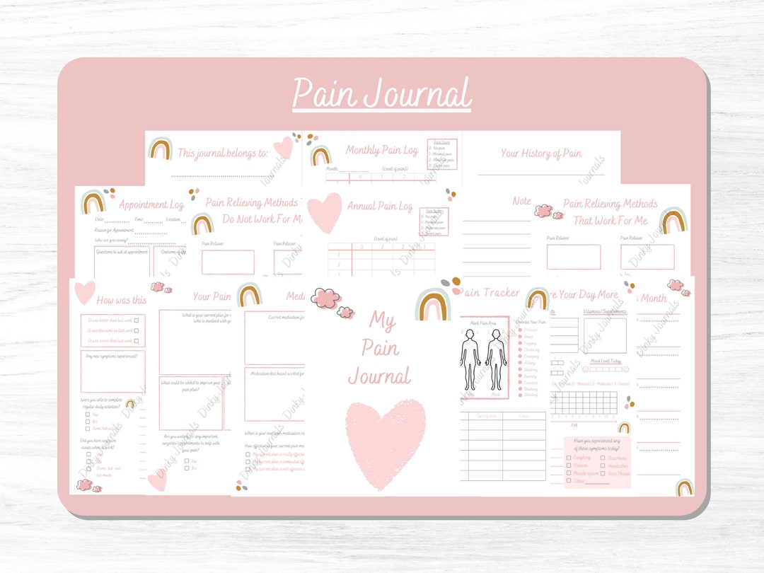Pain Tracker | Personal Printable Pain Journal | Chronic Pain Tracker ...