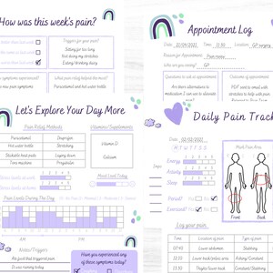 Personal Printable Pain Journal | Chronic Pain Tracker | Printable Pain ...