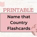 PRINTABLE COUNTRY FLASHCARDS | Printable Countries Flashcards | Country ...
