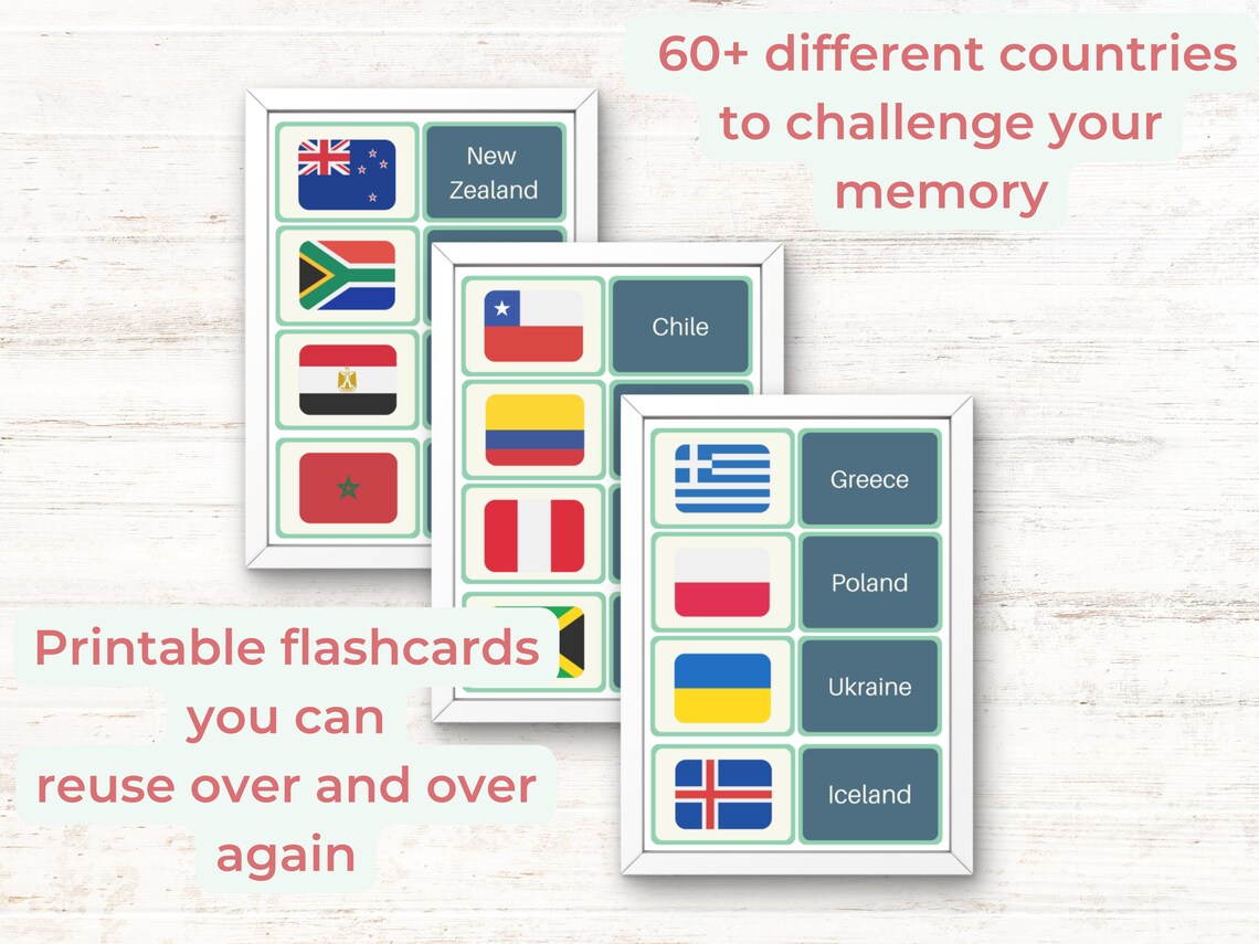 PRINTABLE COUNTRY FLASHCARDS Printable Countries Flashcards Country ...