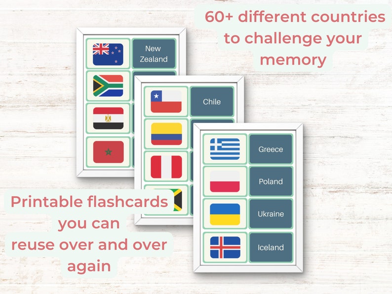 PRINTABLE COUNTRY FLASHCARDS | Printable Countries Flashcards | Country ...