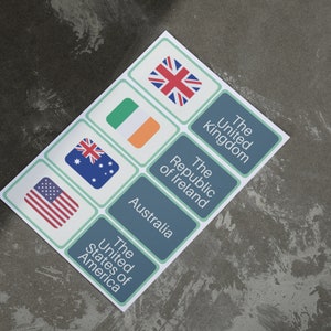 PRINTABLE COUNTRY FLASHCARDS | Printable Countries Flashcards | Country ...