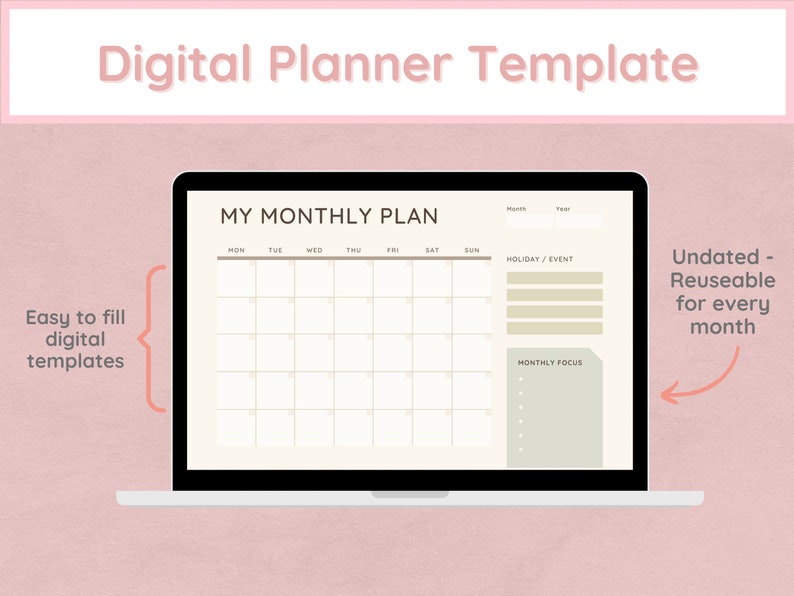 Daily Digital Planner Insert | Printable Planner Insert | Printable ...