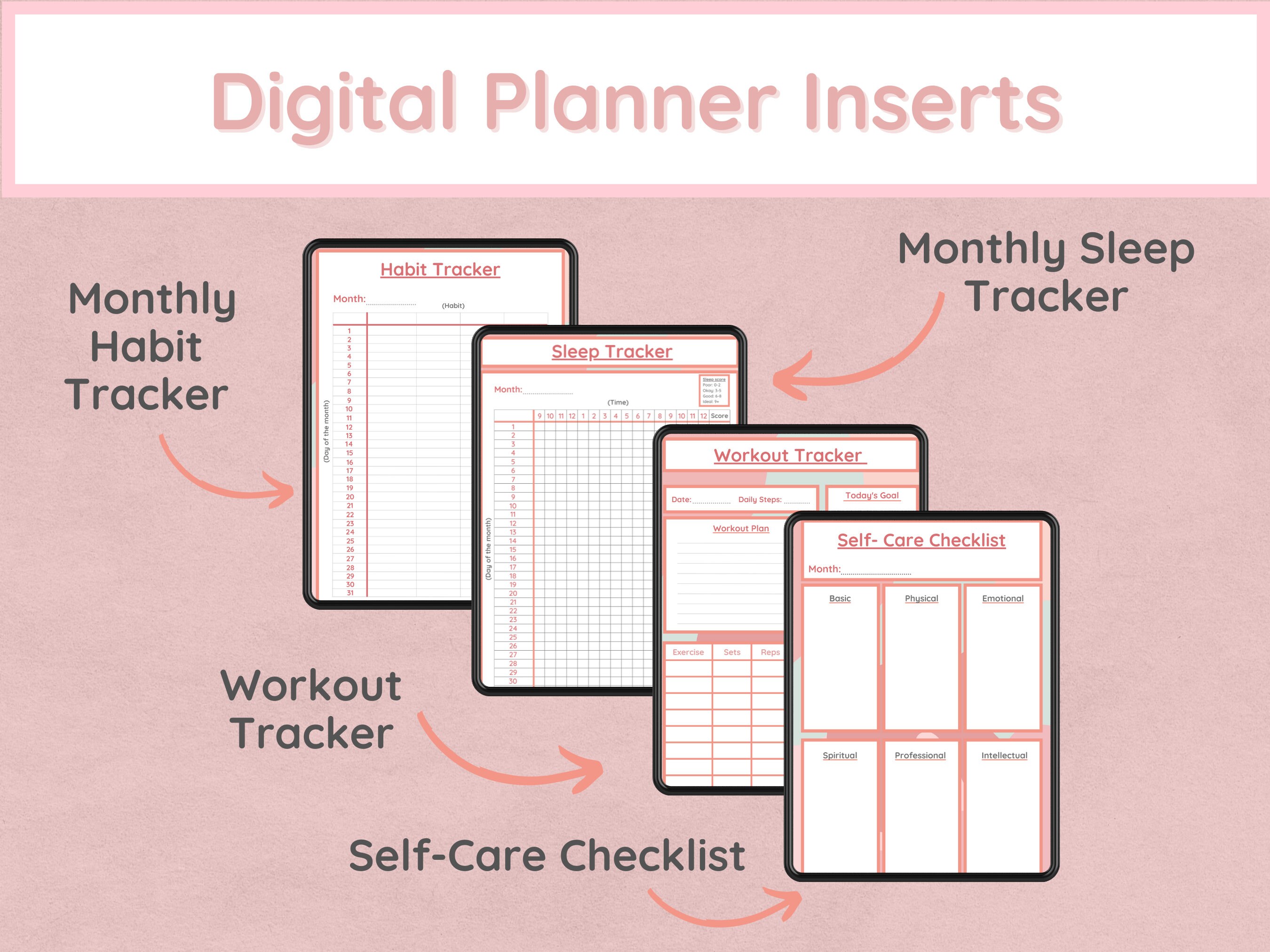 Digital Planner Insert Printable Planner Insert Printable Daily Planner ...