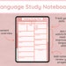 Language Learning Planner Notebook Language Learning Digital Planner ...