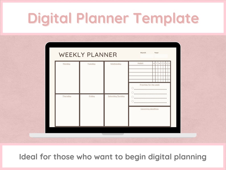Daily Digital Planner Insert | Printable Planner Insert | Printable ...