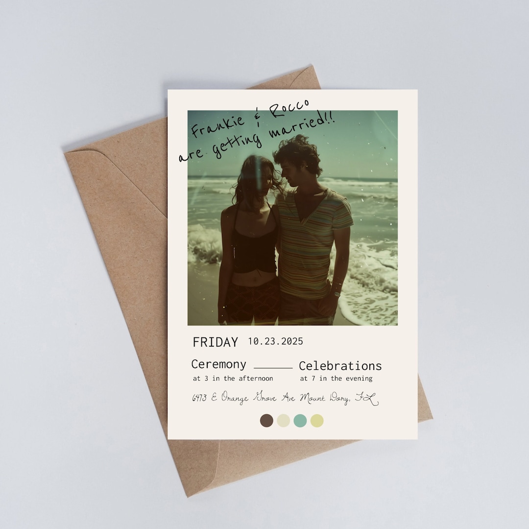 Modern Wedding Invitation Template Modern Wedding Invite Polaroid ...