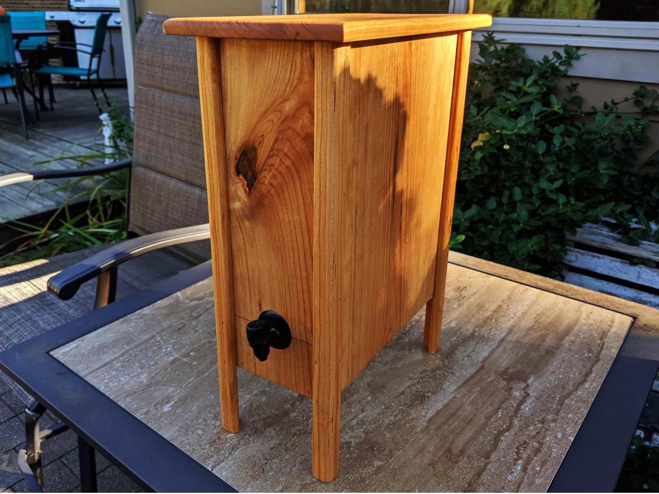 5 Liter Wooden Wine Box Dispenser, Box of Wine Stand, Wood Wine Box ...
