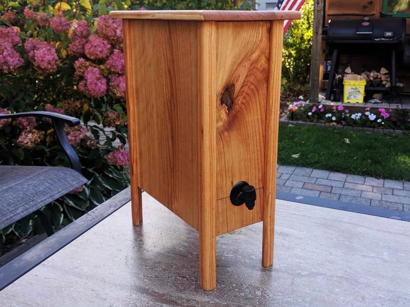 5 Liter Wooden Wine Box Dispenser, Box of Wine Stand, Wood Wine Box ...