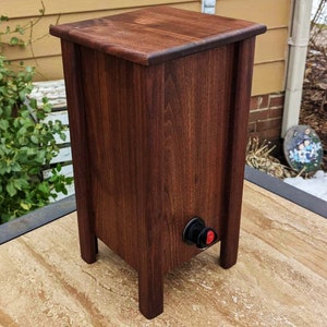 Black Walnut Wood Wine Box, Wooden Wine Bag Holder, Wine Box Dispenser ...