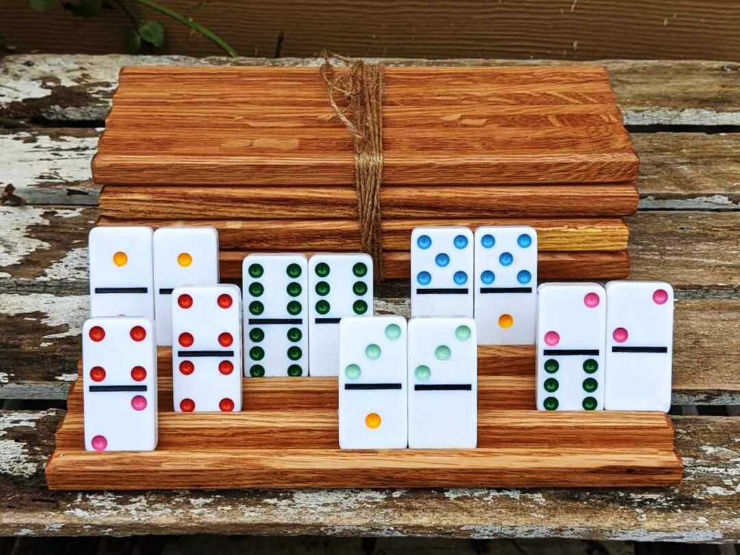 Four Medium Domino 4-slot Holders Domino Holder Set Wooden Domino ...