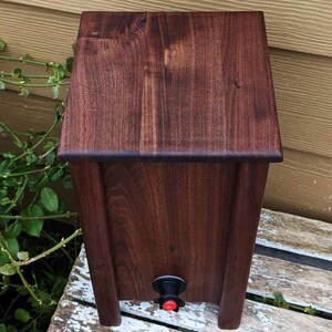 Black Walnut Wood Wine Box, Wooden Wine Bag Holder, Wine Box Dispenser ...