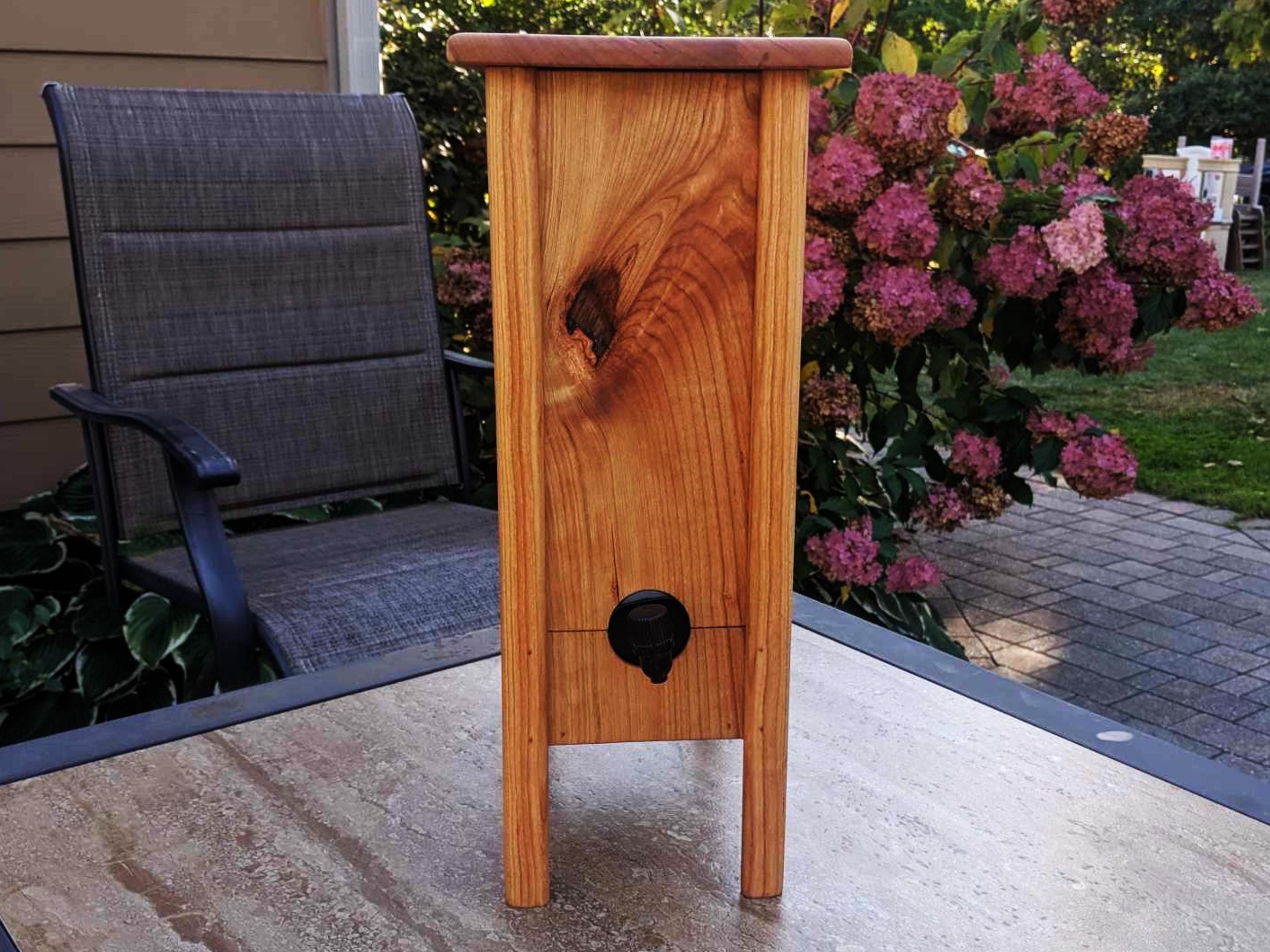 5 Liter Wooden Wine Box Dispenser, Box of Wine Stand, Wood Wine Box ...