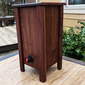 Black Walnut Wood Wine Box, Wooden Wine Bag Holder, Wine Box Dispenser ...
