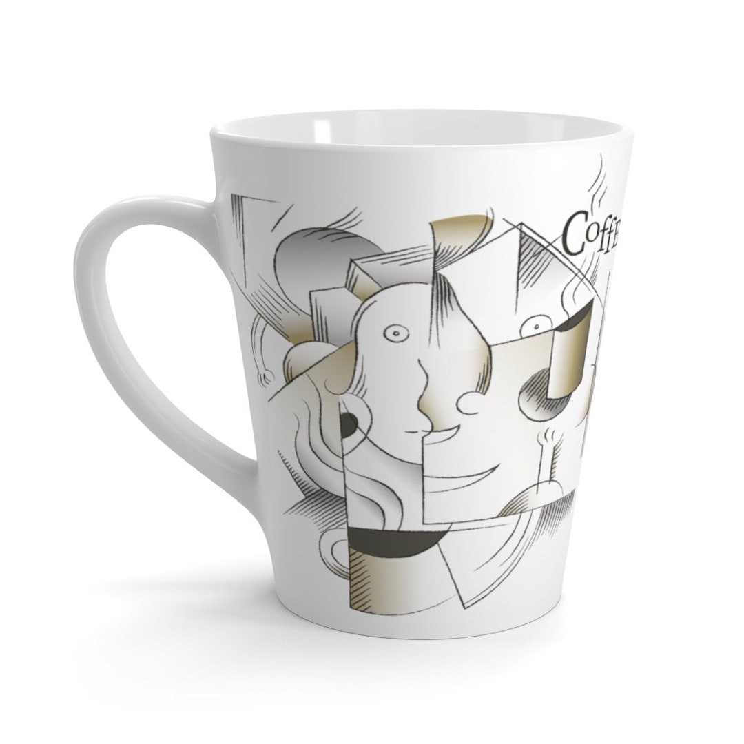 PICASSO Inspired Coffee Latte Mug - Dual Sided - Etsy