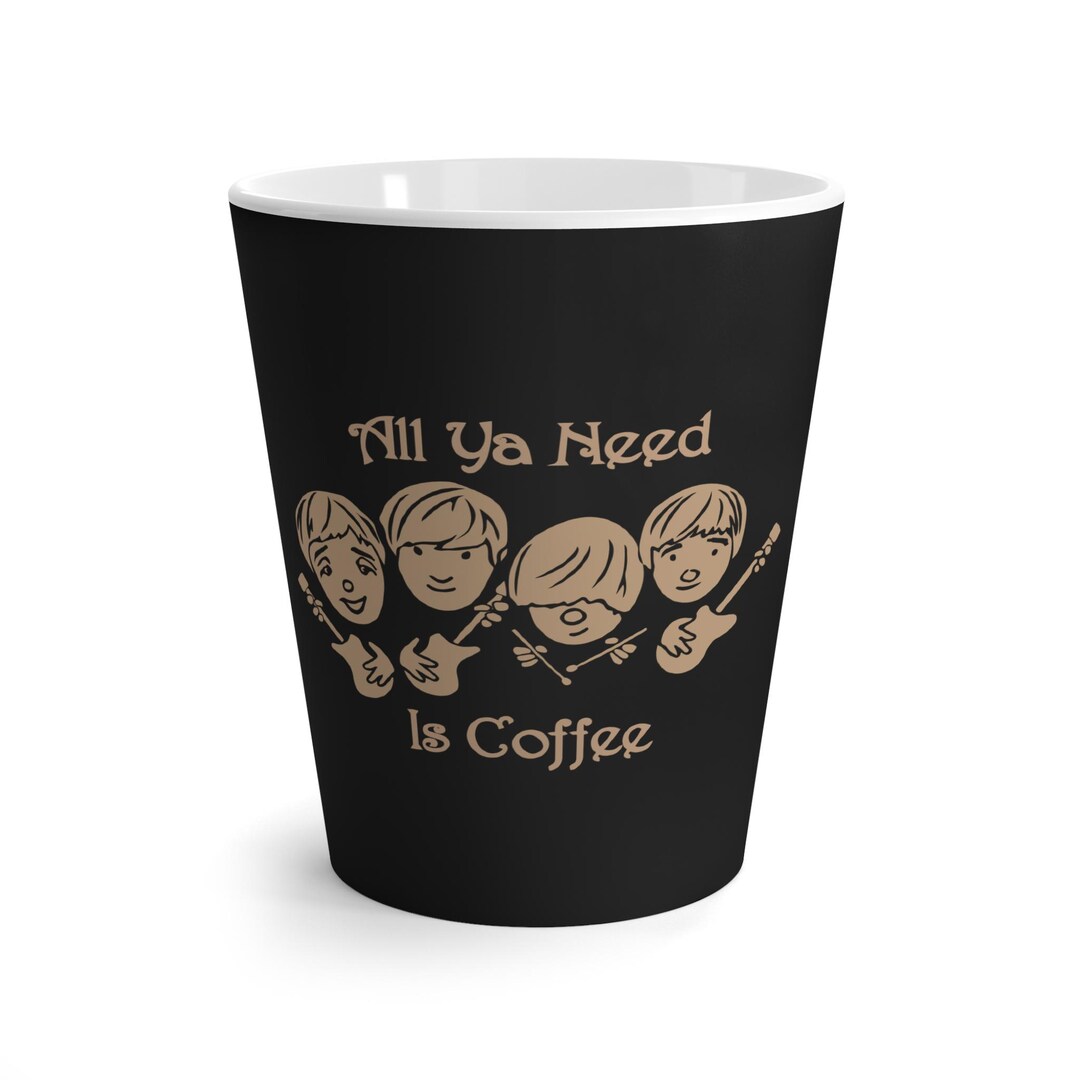 Beatles Inspired Coffee Bean (1) Latte Mug 12oz - Etsy