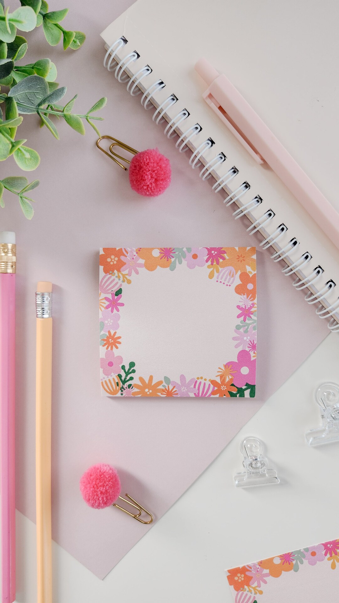 Floral Sticky Notes | Post-it | Notes | Notepad | Memo | Messages ...