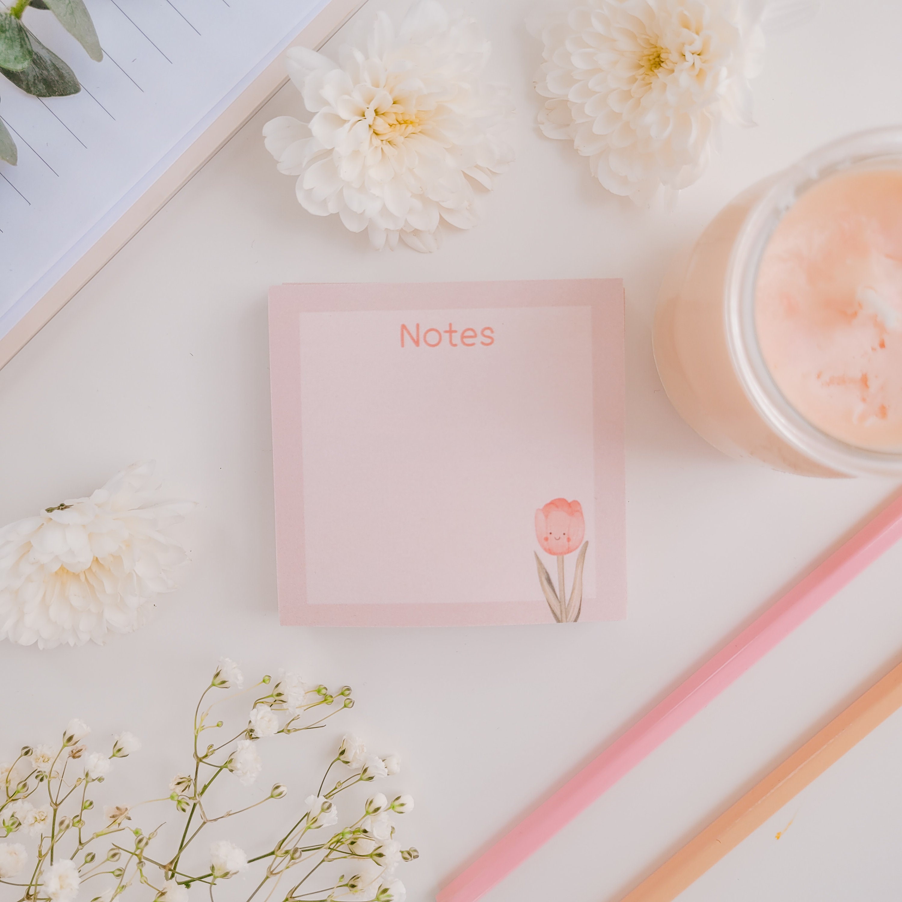 TULIP Sticky Notes Post-it Notes Notepad Memo Posts Stationery Flower ...