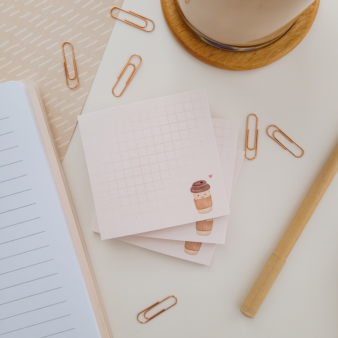 HOT COFFEE Sticky Notes Post-it Notes Notepad Memo Posts Stationery ...