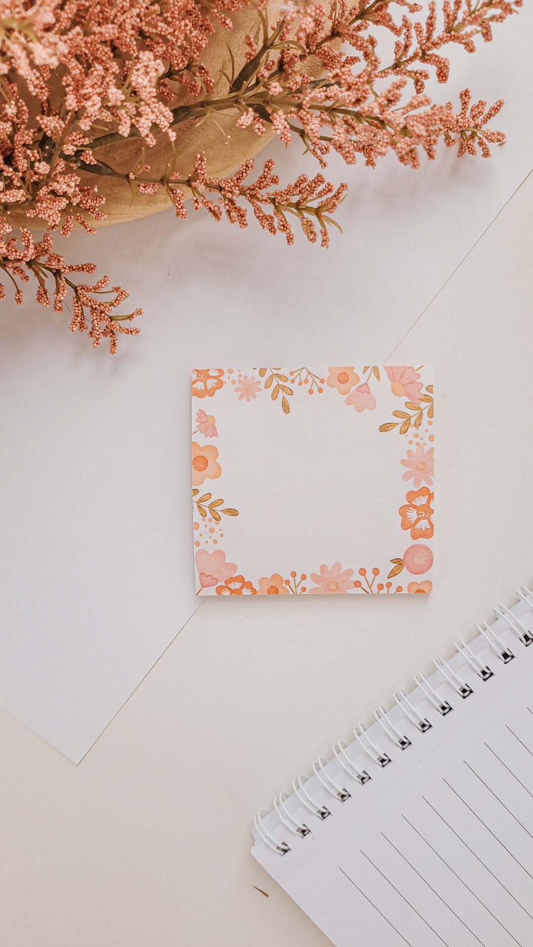BOHO FLOWERS Sticky Notes | Post-it | Notes | Notepad | Memo | Messages ...