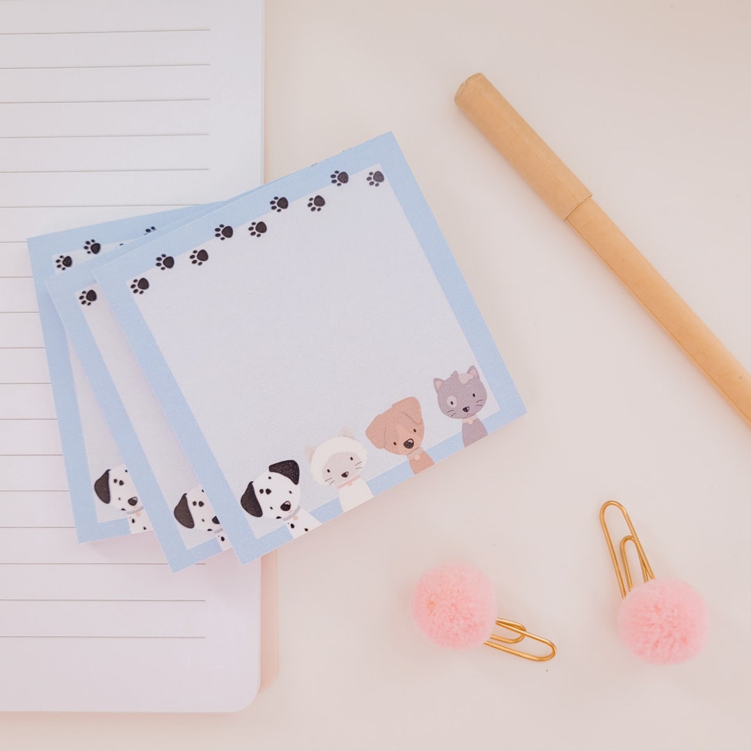 Sticky Notes DOGS AND CATS Sticky Notes Notes Notepad Memo Messages ...