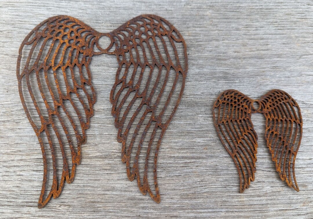 Filigree Angel Wings in Patina - Etsy